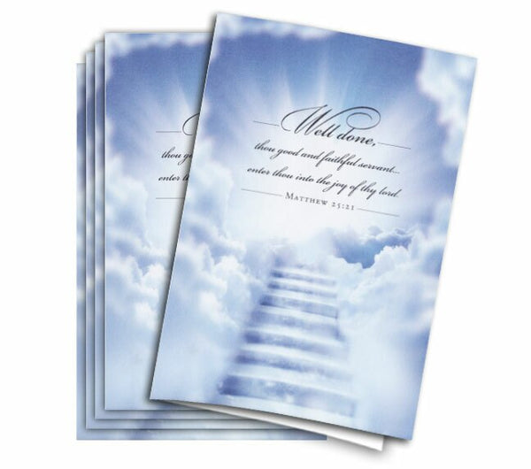Well Done Funeral Program Paper (Pack of 25) – Funeral Program-Site ...
