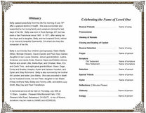 Bethany Funeral Program Template | DIY Funeral Programs – Funeral ...