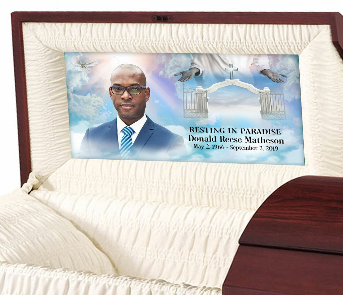 Open Arms Casket Head Panel Insert – Funeral Program-Site Funeral ...