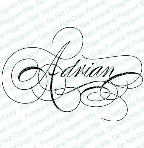 Adrian Word Art Name Design | Word Art For Funeral – Funeral Program ...