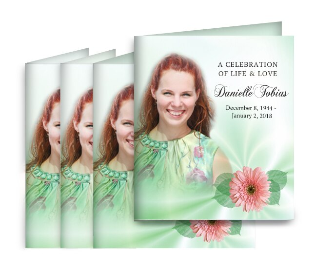 Blossom Memorial Card Design & Print (Pack of 50) – Funeral Program ...