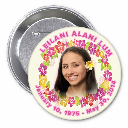 Aloha Memorial Buttons | Funeral Program Site – Funeral Program-Site ...
