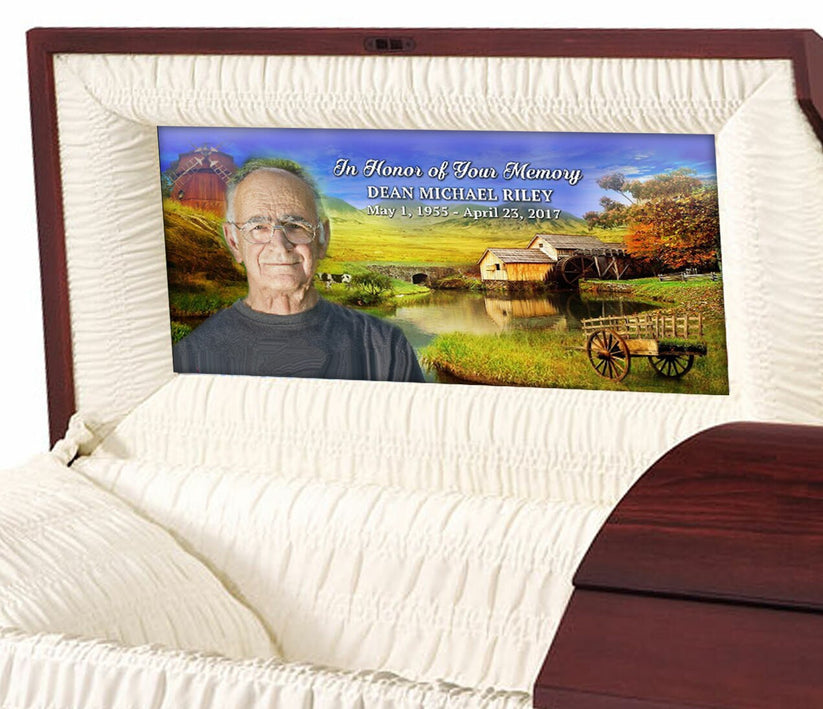 Countryside Casket Panel Insert – Funeral Program-Site Funeral Programs ...