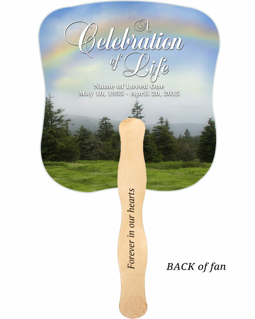 Promise Cardstock Memorial Church Fans With Wooden Handle – Funeral ...