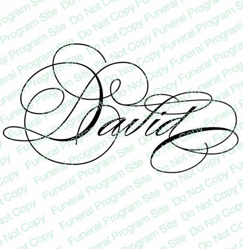 David Word Art Name Design | Funeral Program Site – Funeral Program ...