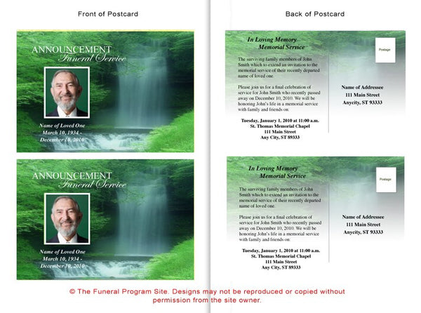 Cascade Funeral Announcement Template – Funeral Program-Site Funeral ...