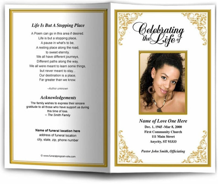 Funeral Folders and Memorial Folders – Funeral Program-Site Funeral ...