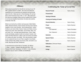 Nigeria Funeral Program Template | DIY Funeral Programs – Funeral ...
