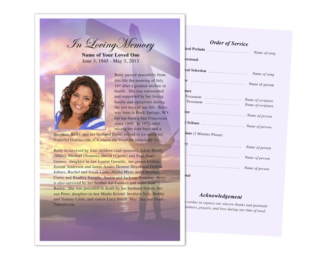 Worship Funeral Flyer Template – Funeral Program-Site Funeral Programs ...
