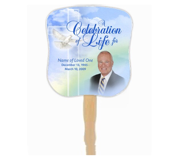 Salvation Cardstock Memorial Church Fans With Wooden Handle – Funeral ...