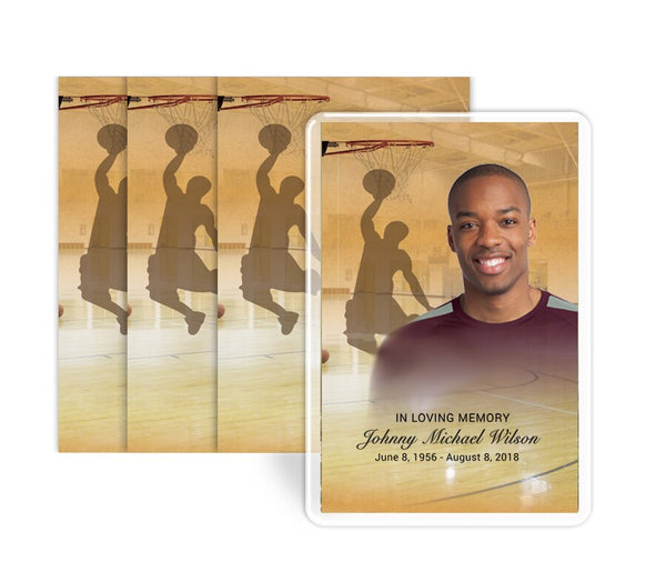Basketball Funeral Prayer Card Design Print (Pack of 50) – Funeral ...