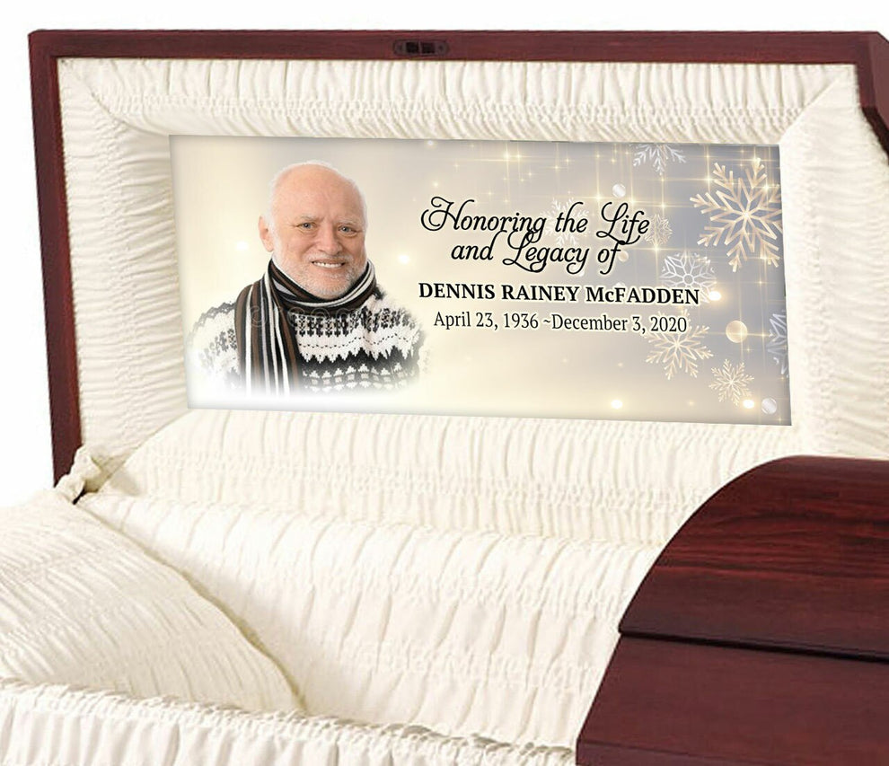 Snowflake Casket Panel Insert – Funeral Program-Site Funeral Programs ...