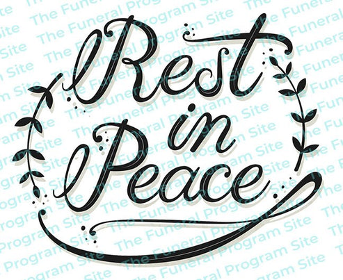 Rest In Peace Funeral Program Title – Funeral Program-Site Funeral ...