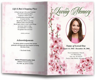 Spring Funeral Program Template | DIY Funeral Programs – Funeral ...