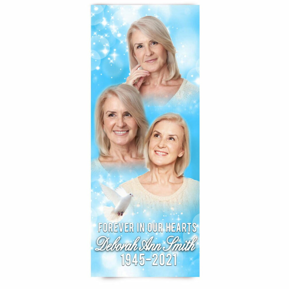 Funeral Banners 24 x 60 - Blue Sparkle – Funeral Program-Site Funeral ...