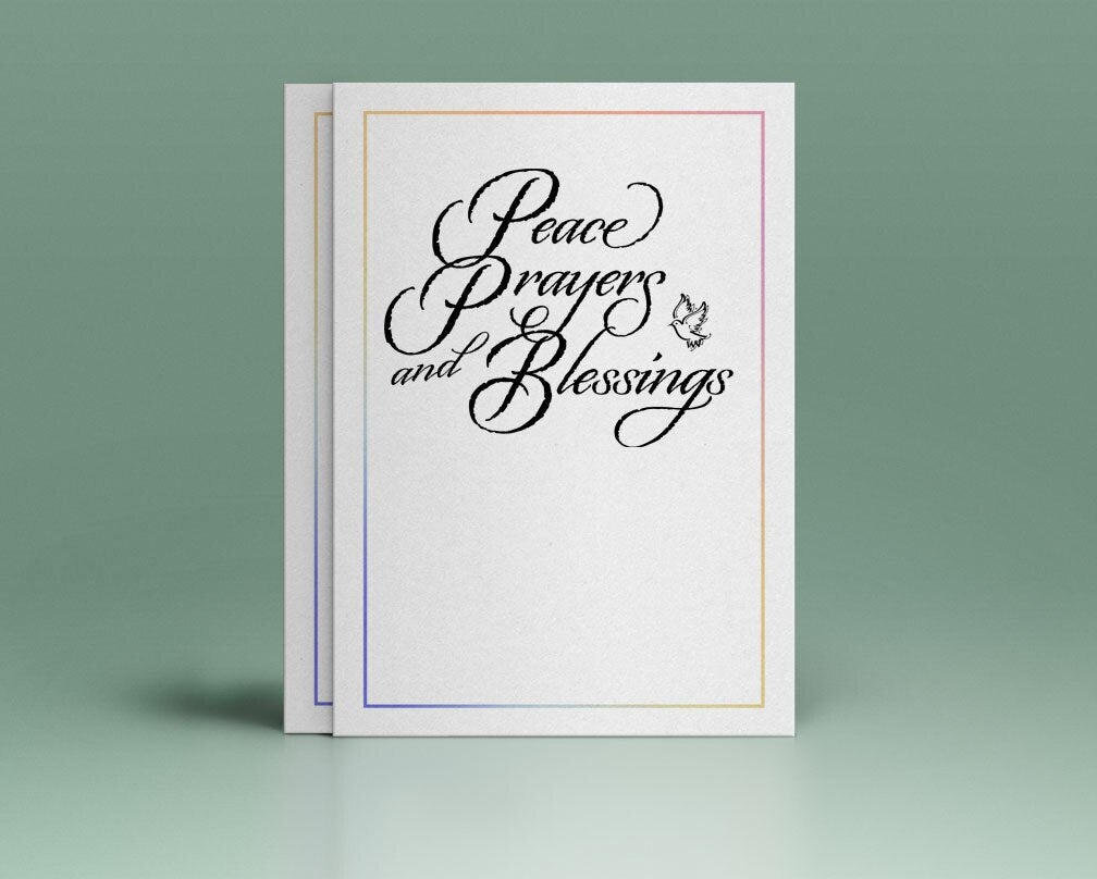 Peace Prayers Blessings Phrase Word Art Design – Funeral Program-Site ...