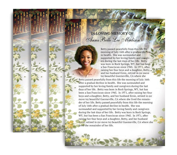 Serene Funeral Flyer Design Print (Pack of 50) – Funeral Program-Site ...
