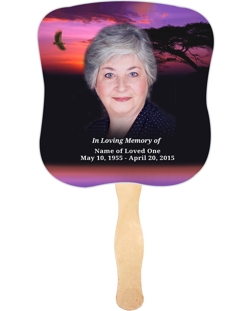 Imagine Cardstock Memorial Church Fans With Wooden Handle – Funeral ...