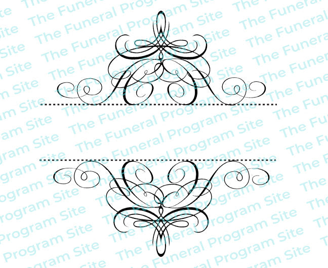 Minuet Elegant Vector Flourish Border – Funeral Program-Site Funeral ...