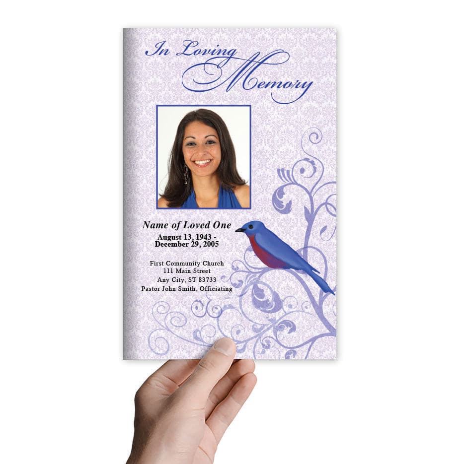 Robin Funeral Program Template | DIY Funeral Programs – Funeral Program ...