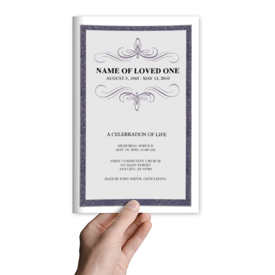 Script Funeral Program Monogram Template | Funeral Programs – Funeral ...