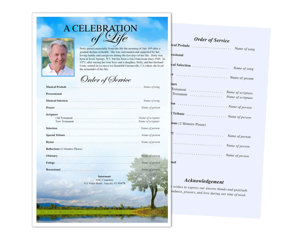 DIY Funeral Flyers - Funeral Flyer Templates – Funeral Program-Site ...